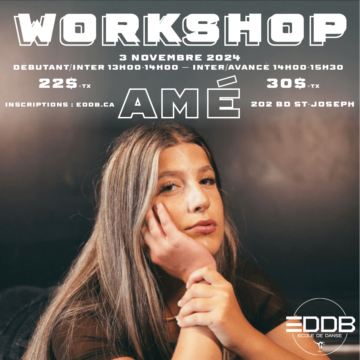 Workshop débutant/inter - AMÉLIA TARTE - EDDB | École de Danse