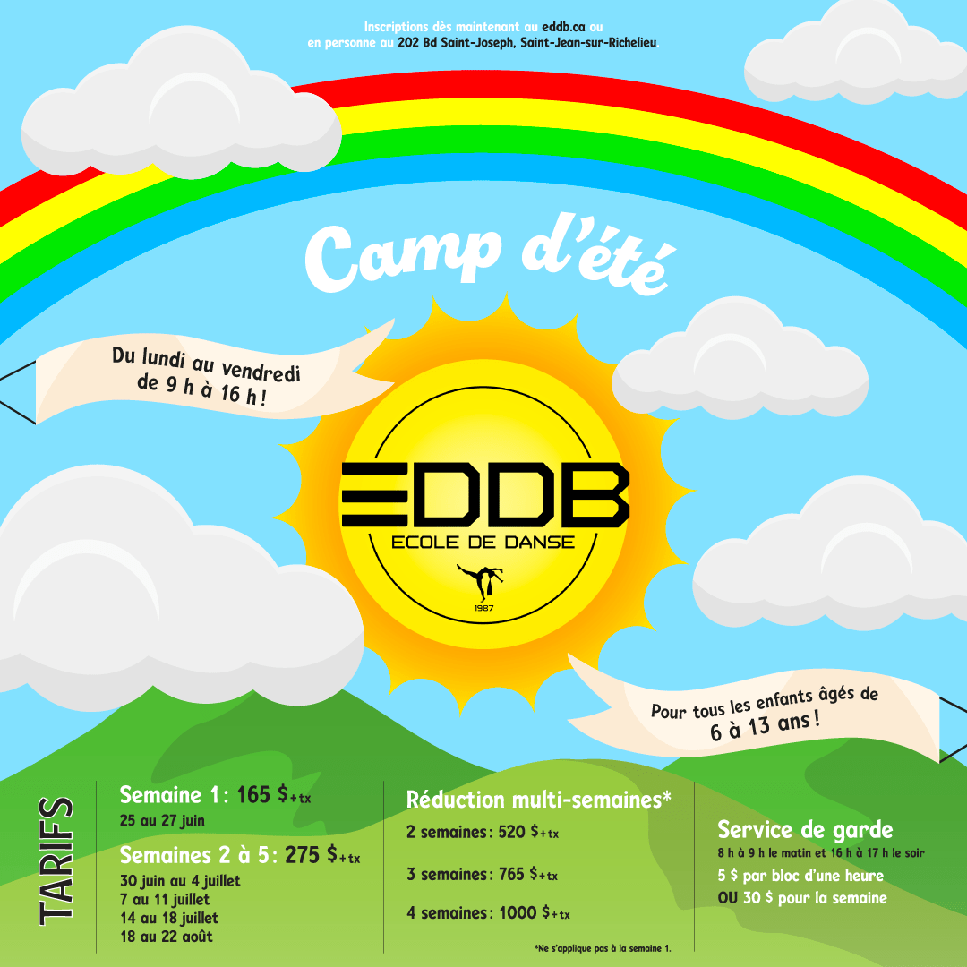 7 au 11 juillet 2025 | Camp EDDB - EDDB | École de Danse